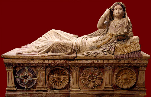 the Royal Tombs of UR: Etruscan sarcophgi