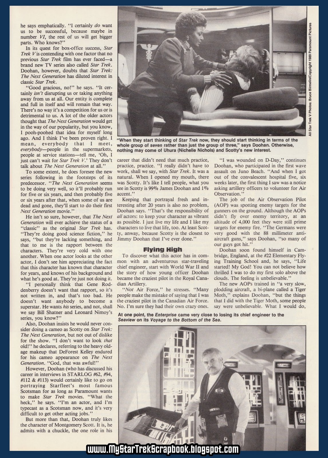 My Star Trek Scrapbook: Daredevil of The Skies: James Doohan