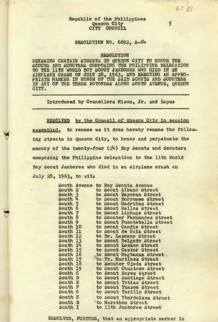 Quezon City Public Library Local History Section: Renaming of South ...