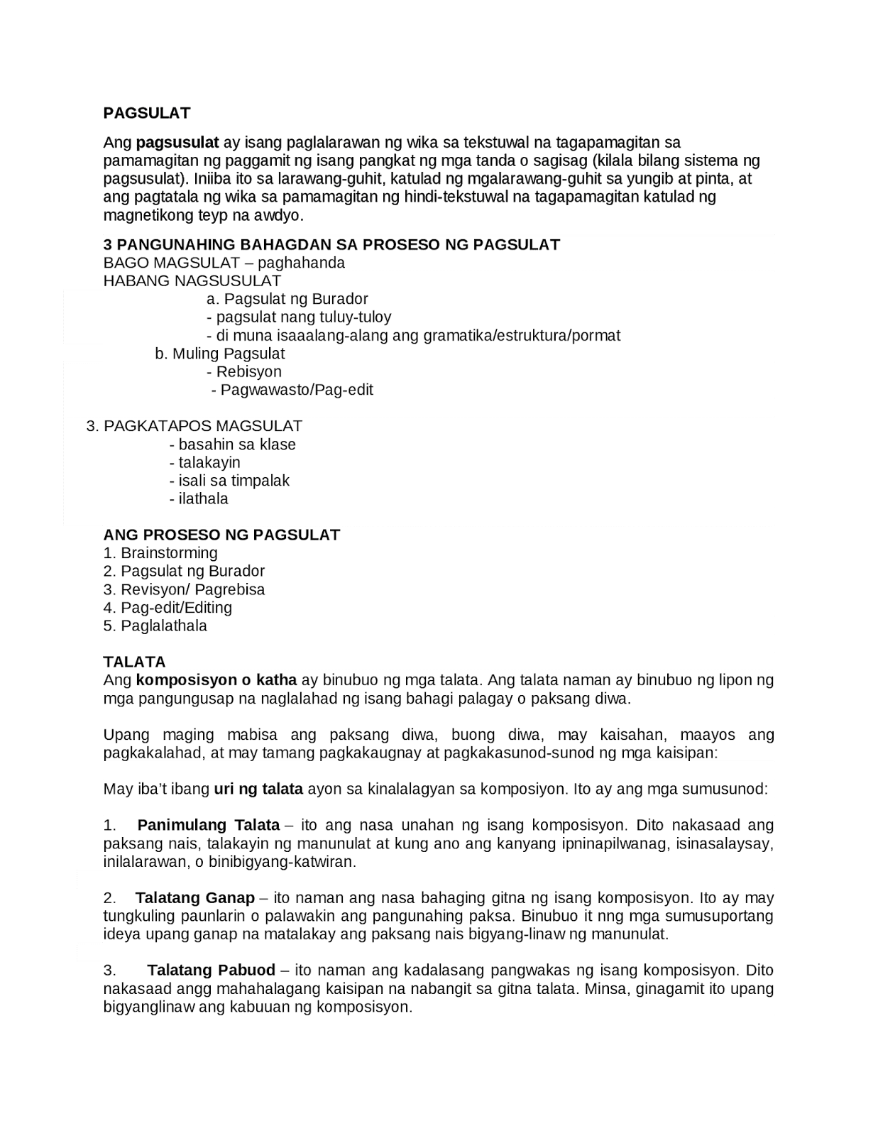 ano ang talata - philippin news collections