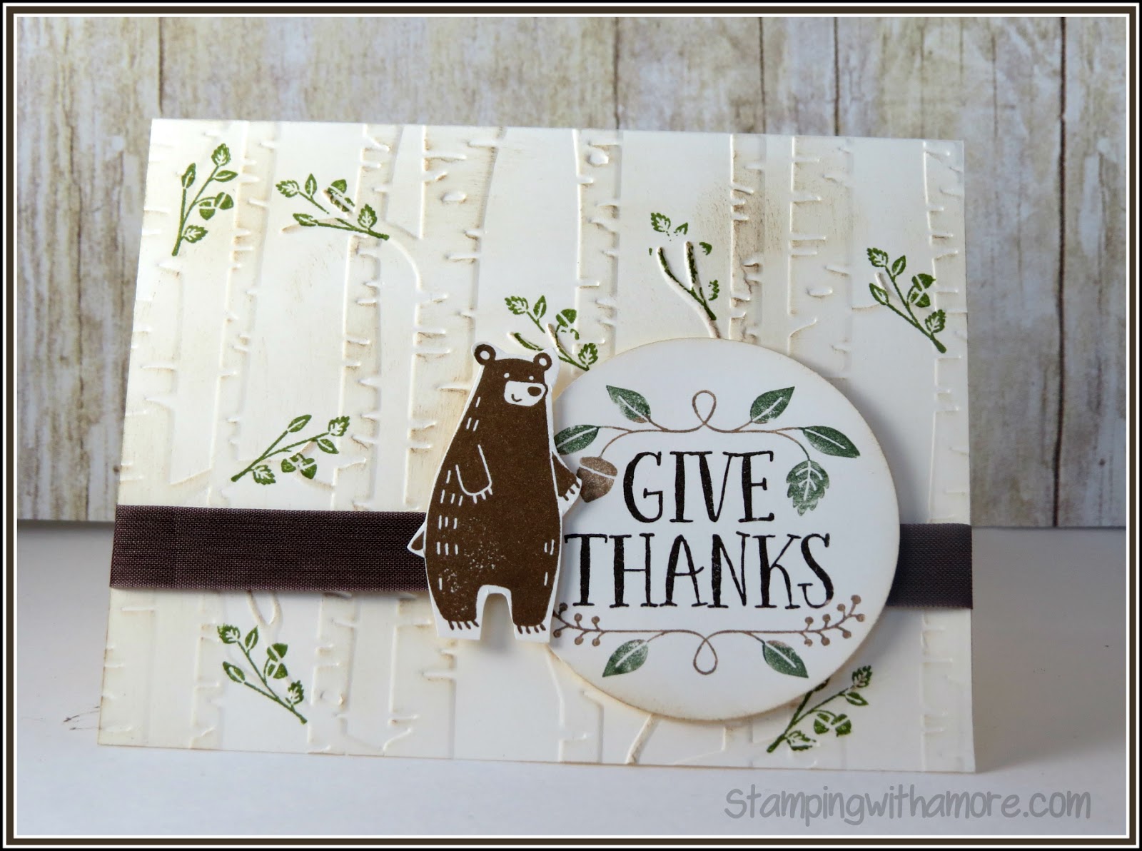Stampingwithamore: Forest Friends Give Thanks Card