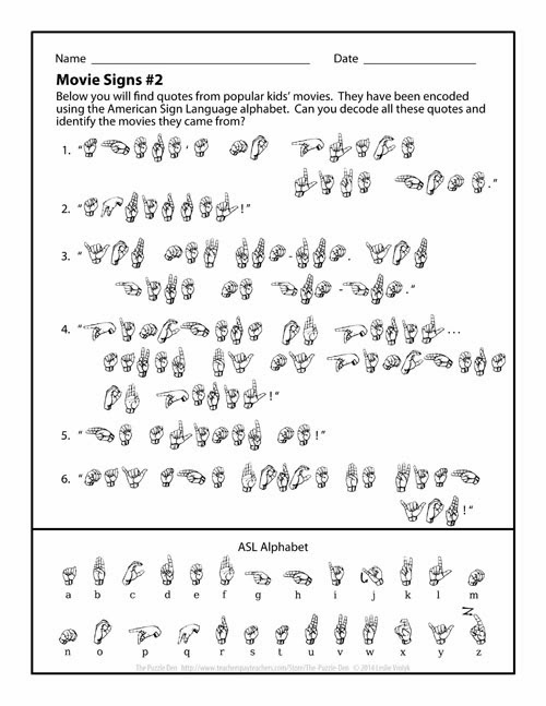 The Puzzle Den: Movie Signs