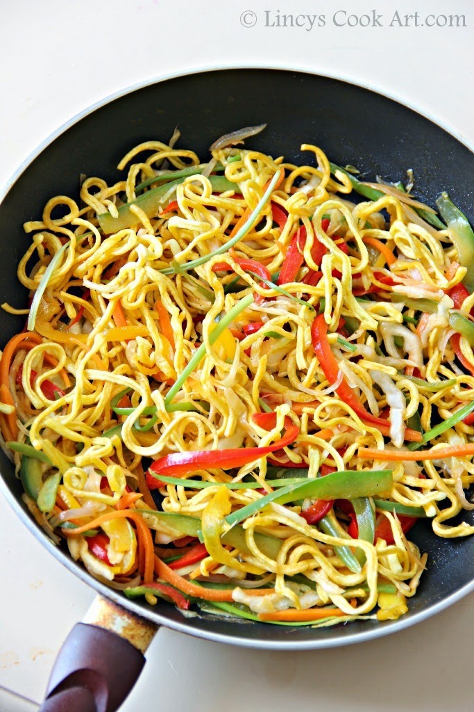 Fried Noodle Salad ~ Lincy's Cook Art