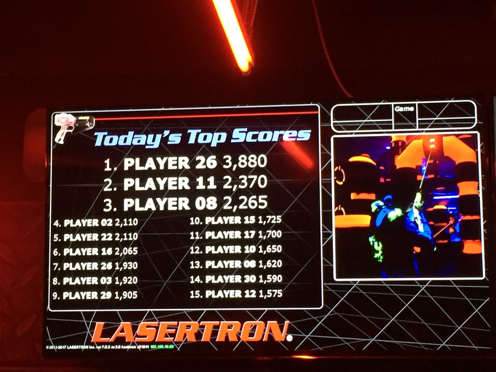 Tiviachick Loves Laser Tag: Top Score Ever? (at least here)