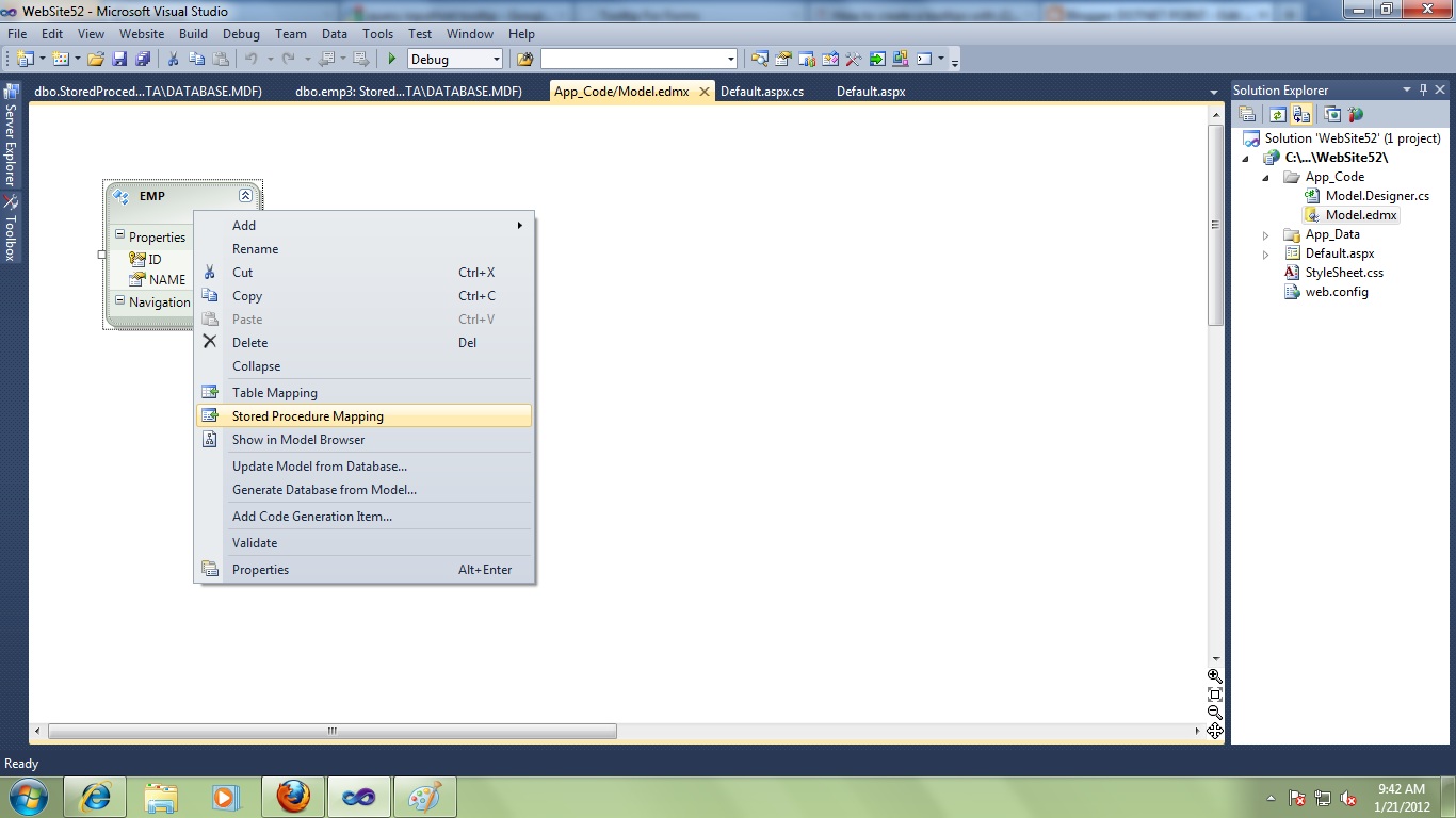 DOTNET POINT: ADO .NET ENTITY DATA MODEL USING STORE PROCEDURE