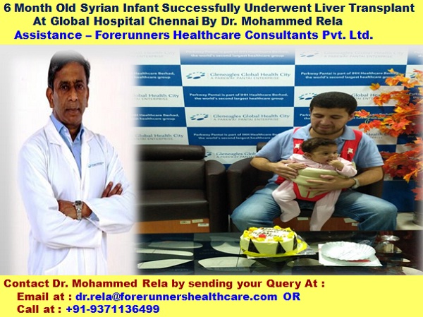 6 Month Old Syrian Infant Successfully Underwent Liver Transplant by Dr ...