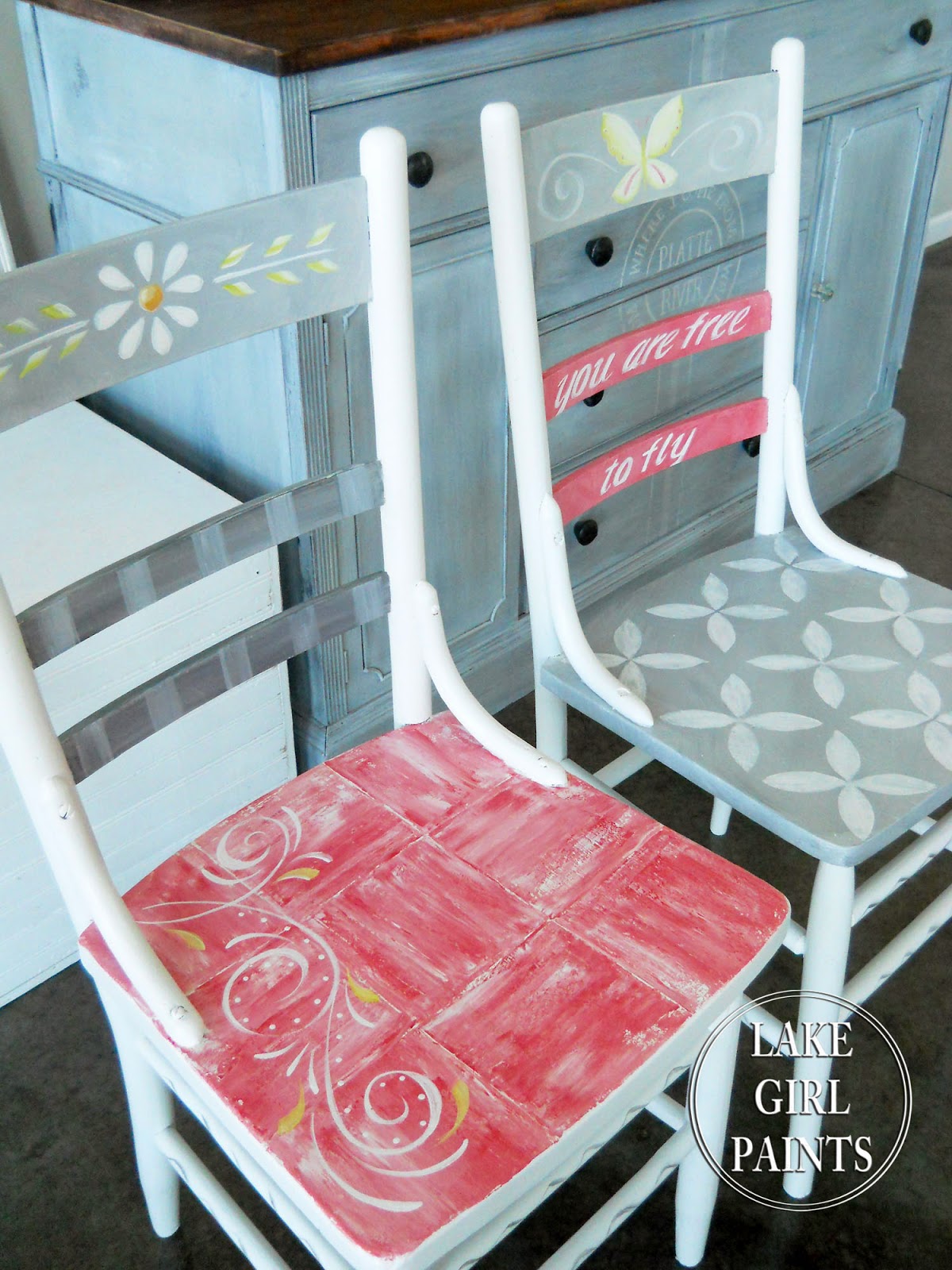 Lake Girl Paints: Cheery Girls Chairs
