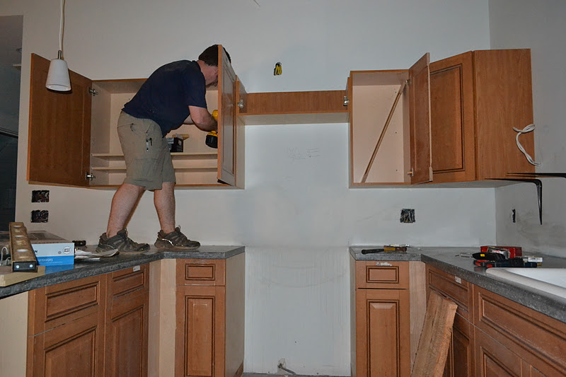 A Work In Progress: Upper Cabinet Install