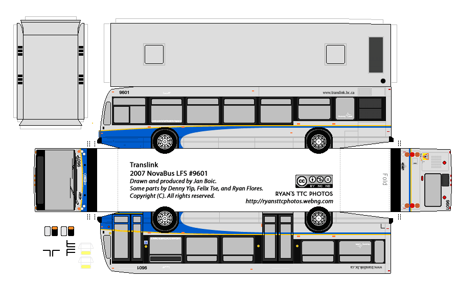 SP. Papel Modelismo: PaperBus 2007 Nova Bus LFS - TransLink