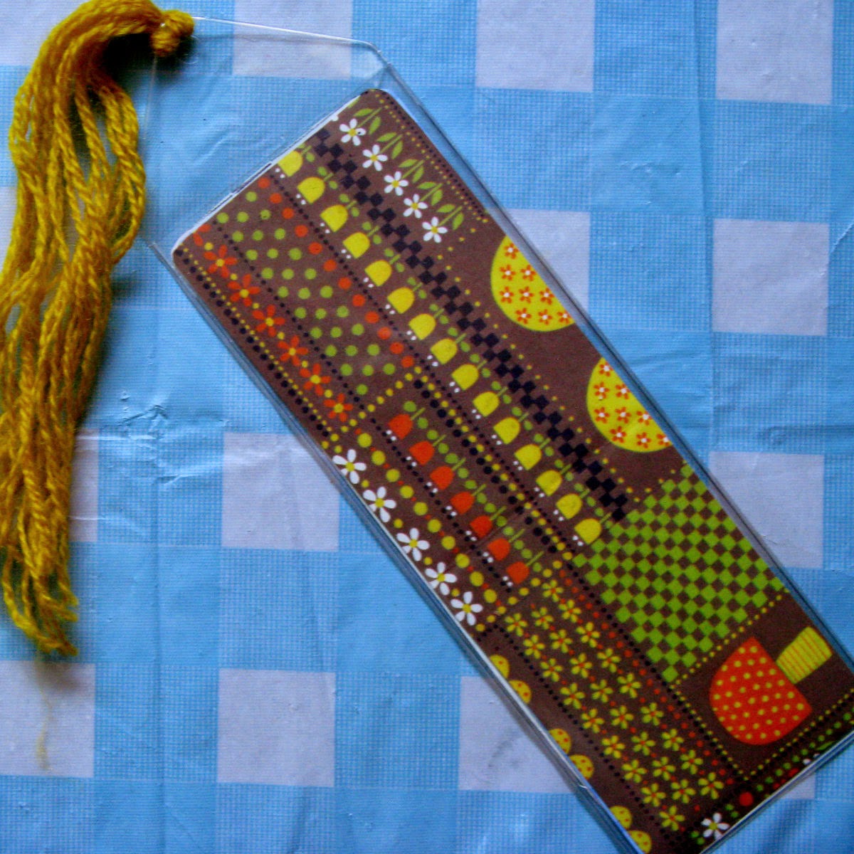 Happy as a Lark: Repurposed Bookmark Cover