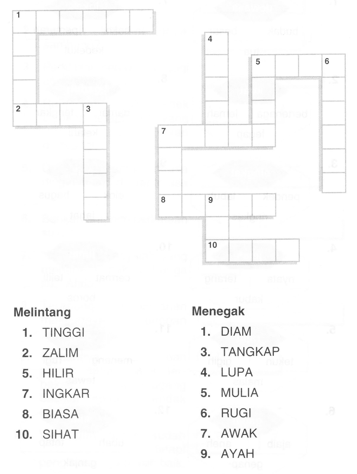 DUNIA BAHASA MELAYU: LATIHAN - ANTONIM