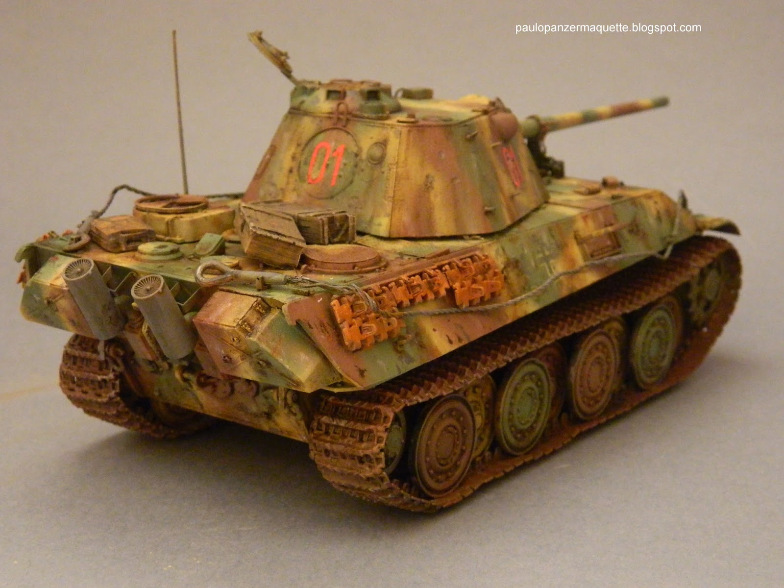 PAULO PANZER MODELLING: PANTHER F (Etape patine) Dragon smart kit réf ...