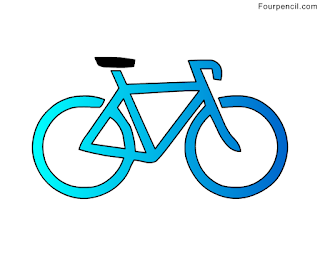 FourPencil: How to draw a Cycle for kids - step by step