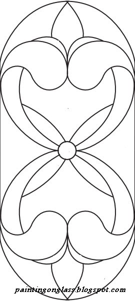 Stained Glass Geometric Free Pattern ~ painting on glass