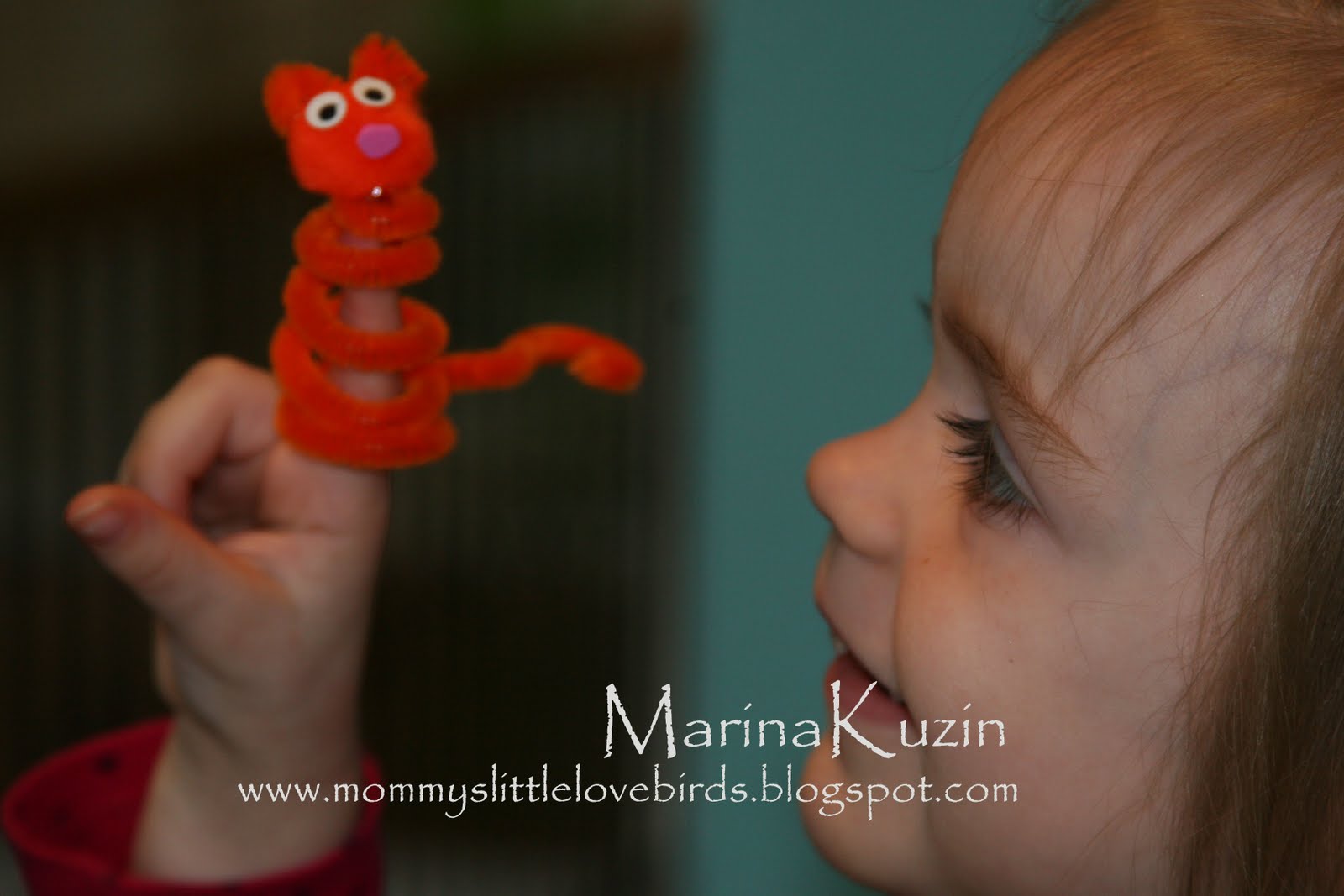 mommy's little lovebirds: (kids craft) finger puppet cat