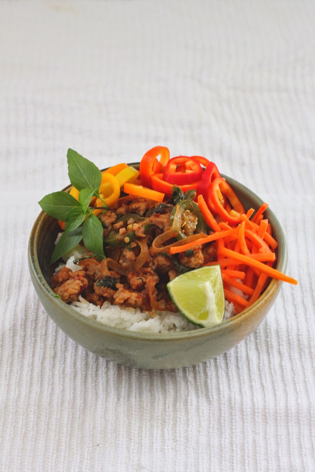 Jenessa's Dinners: Thai Basil Pork with Coconut Rice