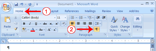 Tombol Microsoft Office