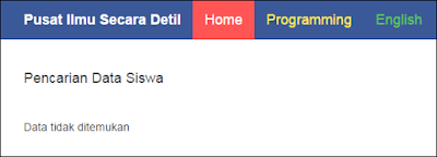 Tutorial searching dengan PHP MySQL