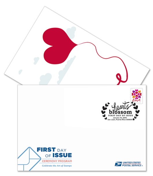 Rainbow Stamp Club: Hearts Blossom - New Love stamp from USPS