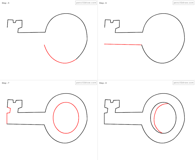 How To Draw Keys Sketch Coloring Page