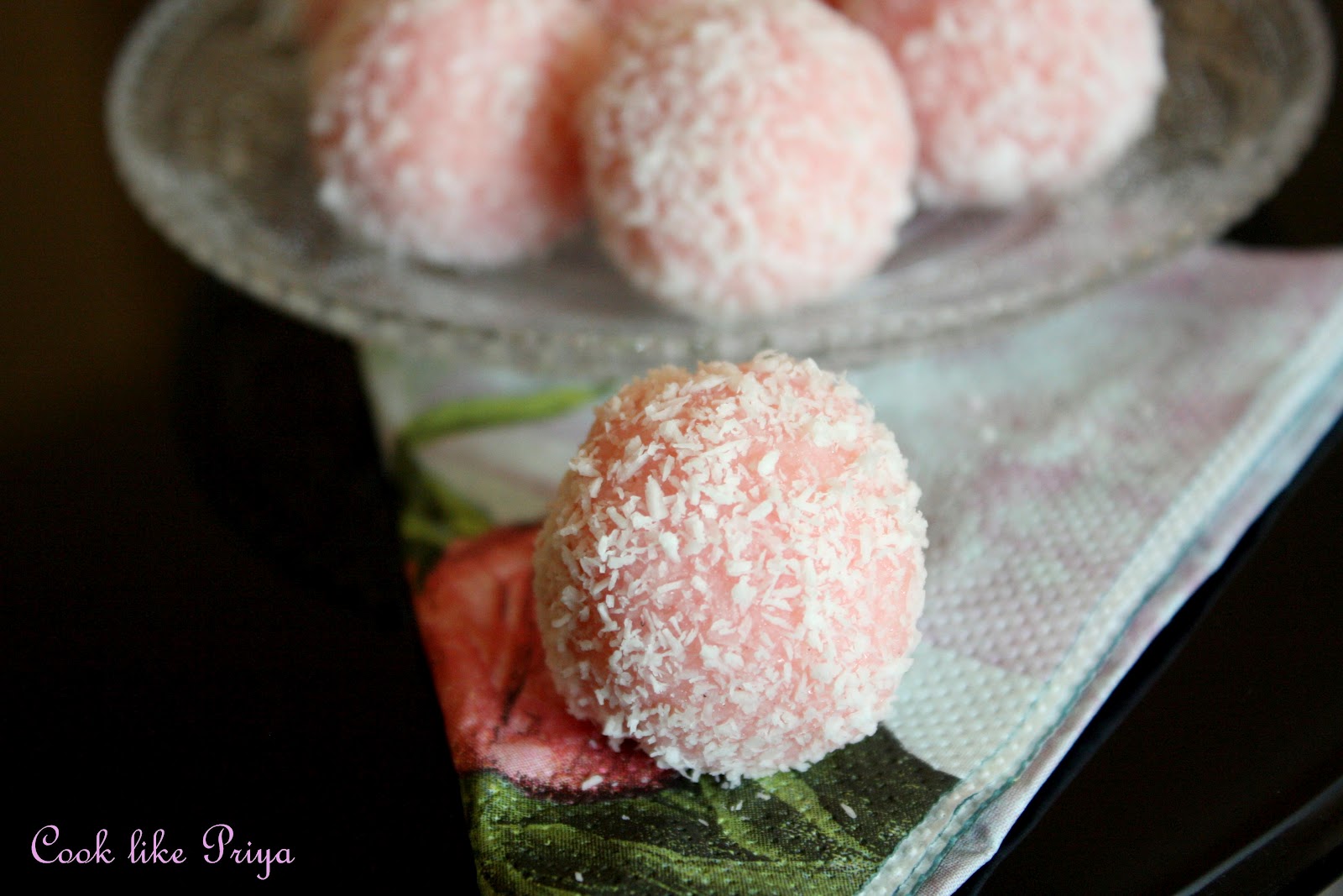 Cook like Priya: Coconut Ladoo with Rose Syrup