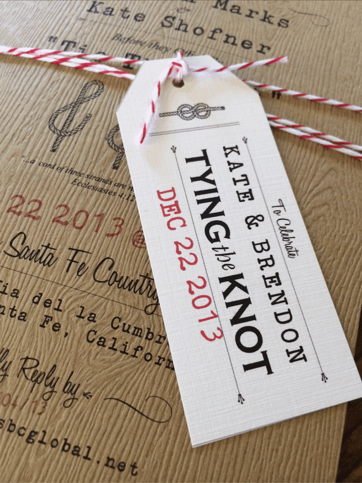 dani's details: Tying the Knot Invitation
