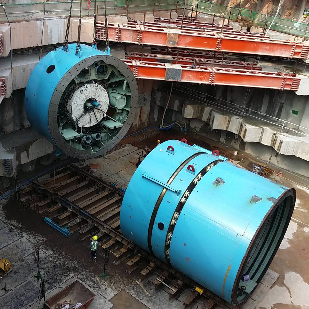 Thomson Line Construction: Woodlands North - TBM Assembly