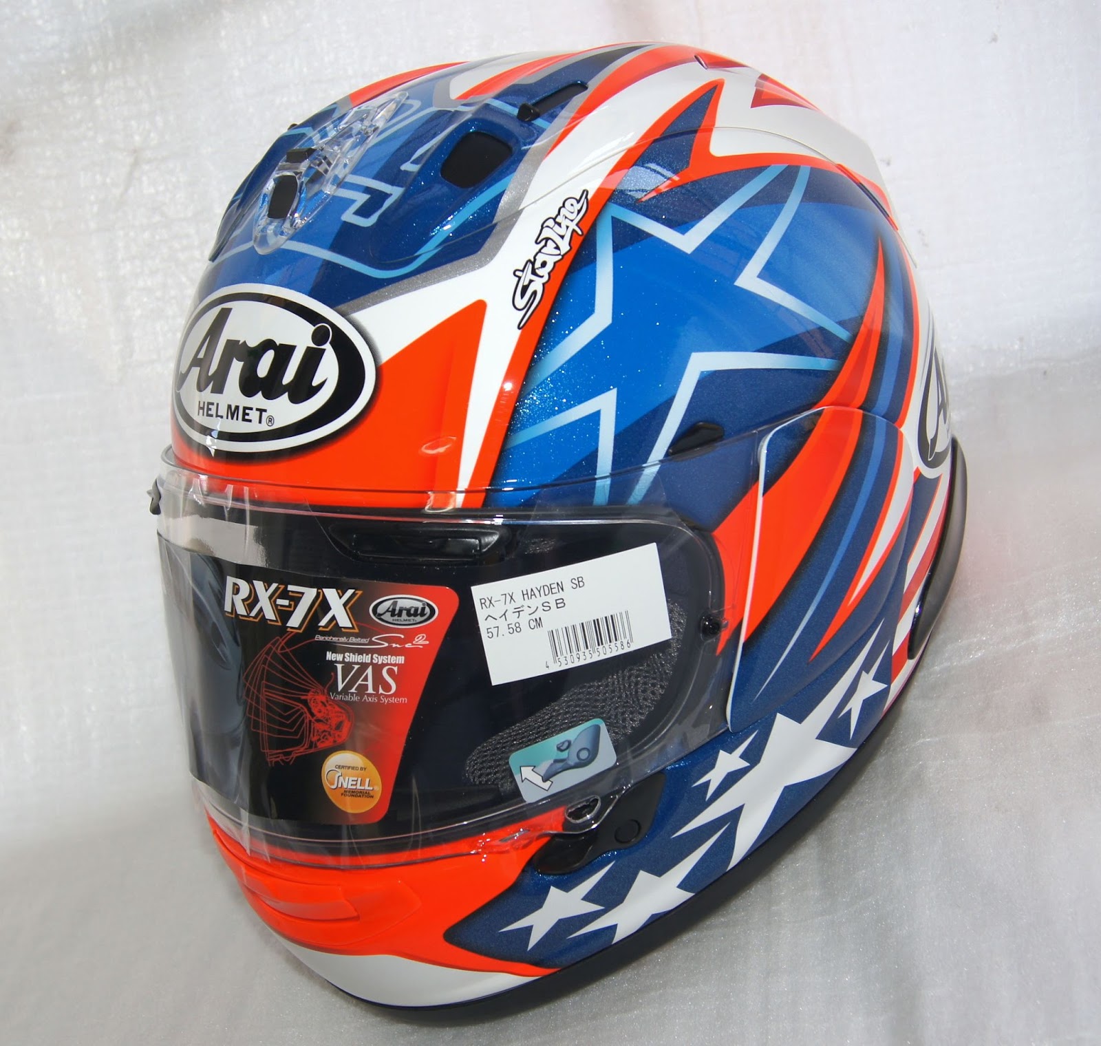 samurai‐bikers: Arai RX-7X CORSAIR-X RX-7V Hayden SB
