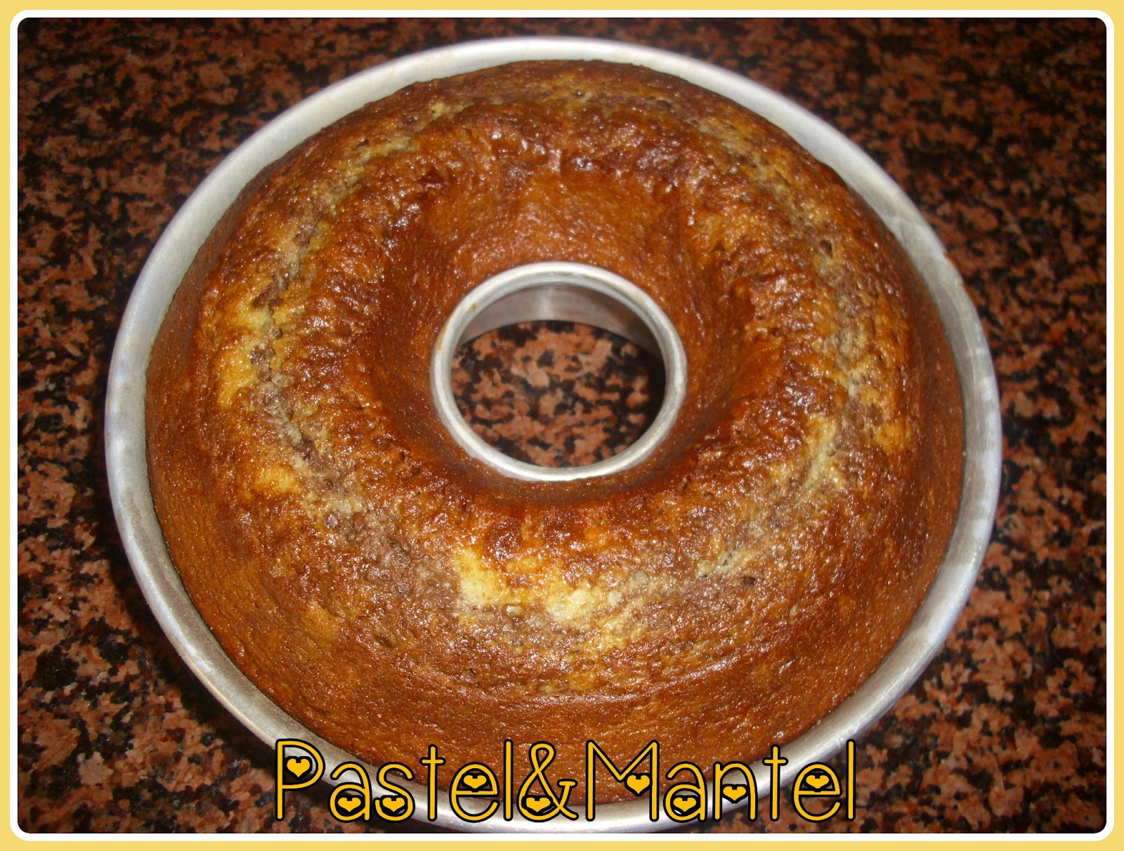 Pastel & Mantel: Bizcocho marmolado de vainilla y chocolate