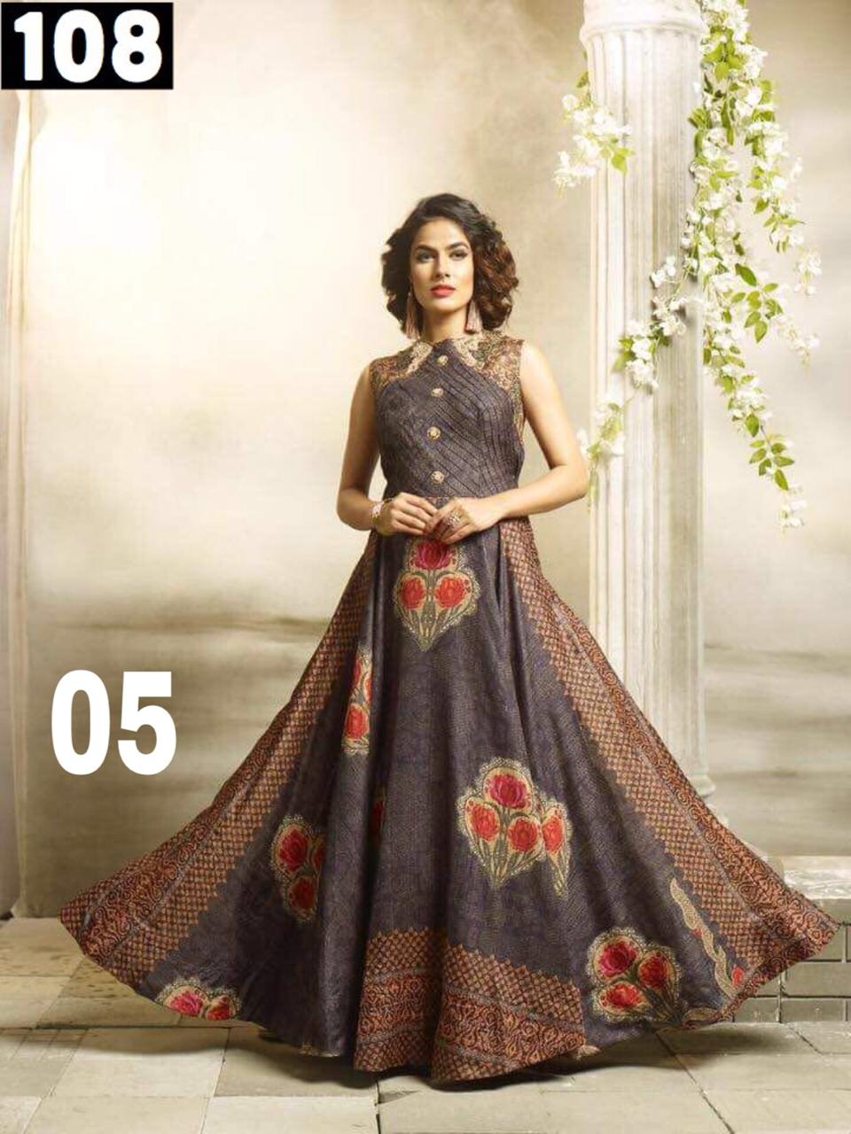 Full Stitched Royal Aasami Silk Gown - FashionZone
