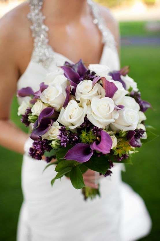 Purple wedding flowers ~ wedding flowers ideas