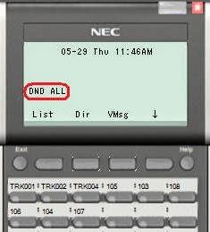 NEC SV8100 Phone Training: DND Do not Disturb From a display phone