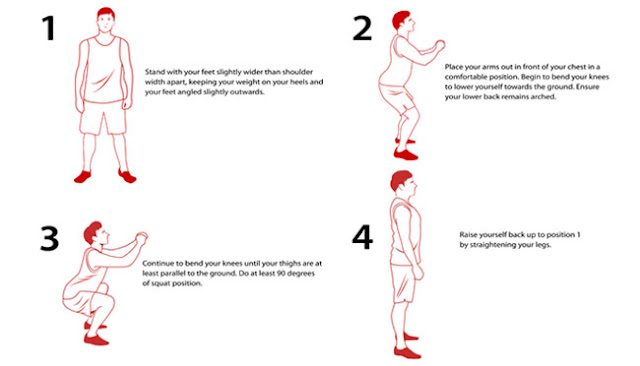 Fitness: First exercise: Air Squat