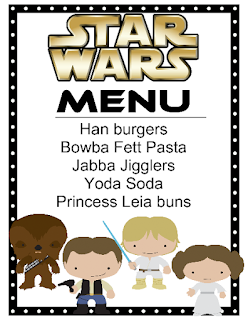 The Cozy Red Cottage: Star Wars Dinner, Bingo, and match game