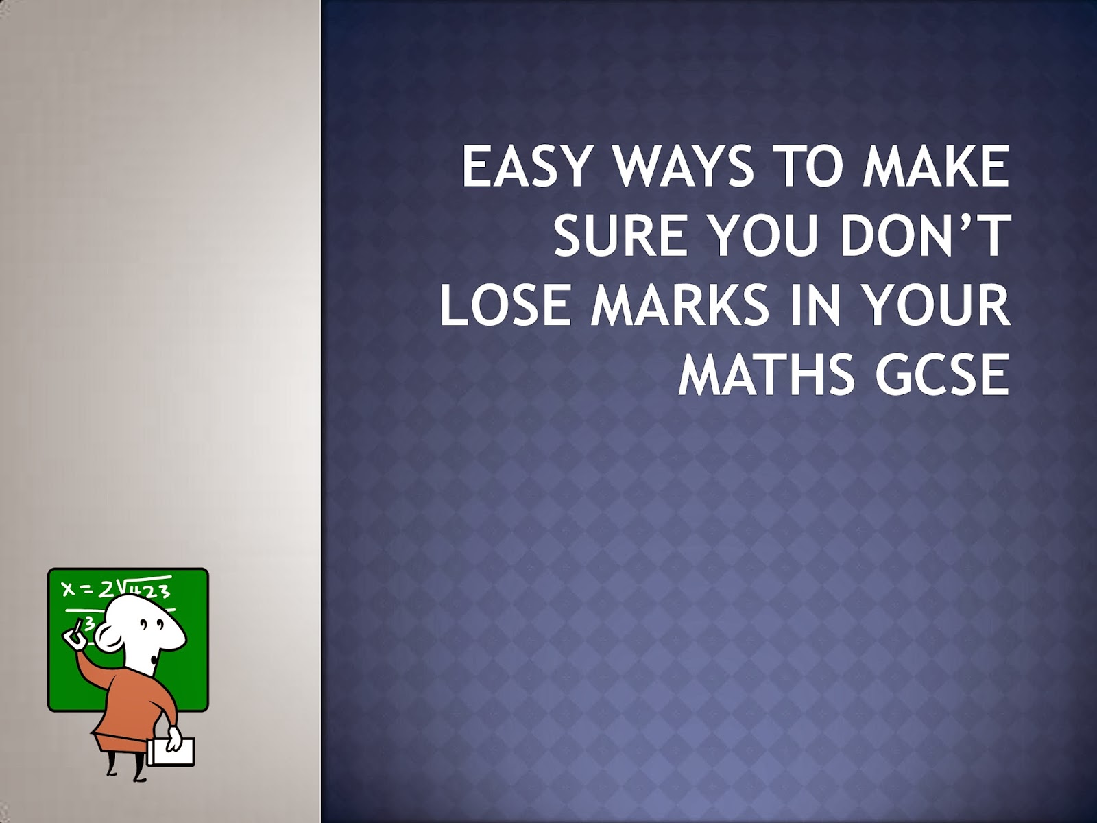 The Maths Magpie: GCSE Maths - Easy Ways to Make Sure You Don't Lose Marks