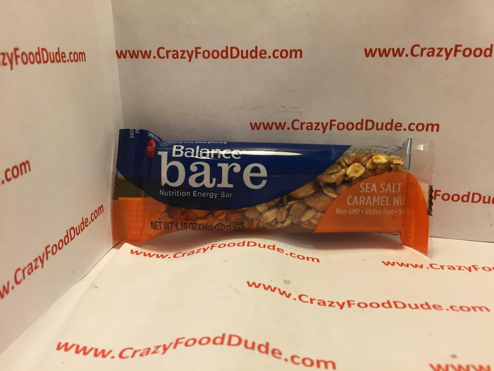 Crazy Food Dude: Review: Balance Bar Bare Sea Salt Caramel Nut Bar