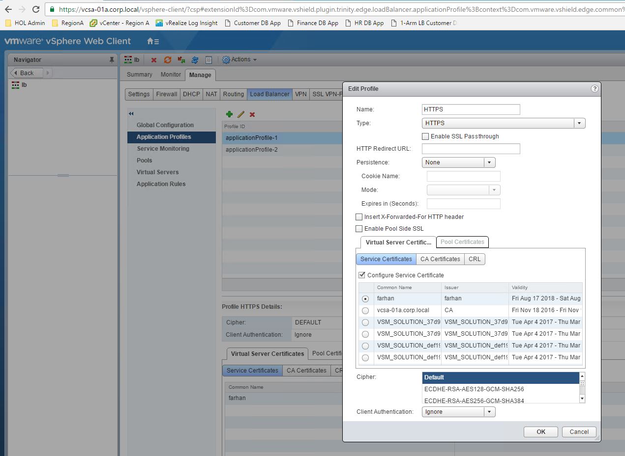 Data Center Technologies: NSX Edge Load Balancer - One Arm Mode