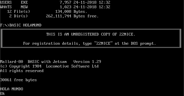 Malagueños originales y libres: Integrar programas CP/M en GNU/Linux mediante DosBox