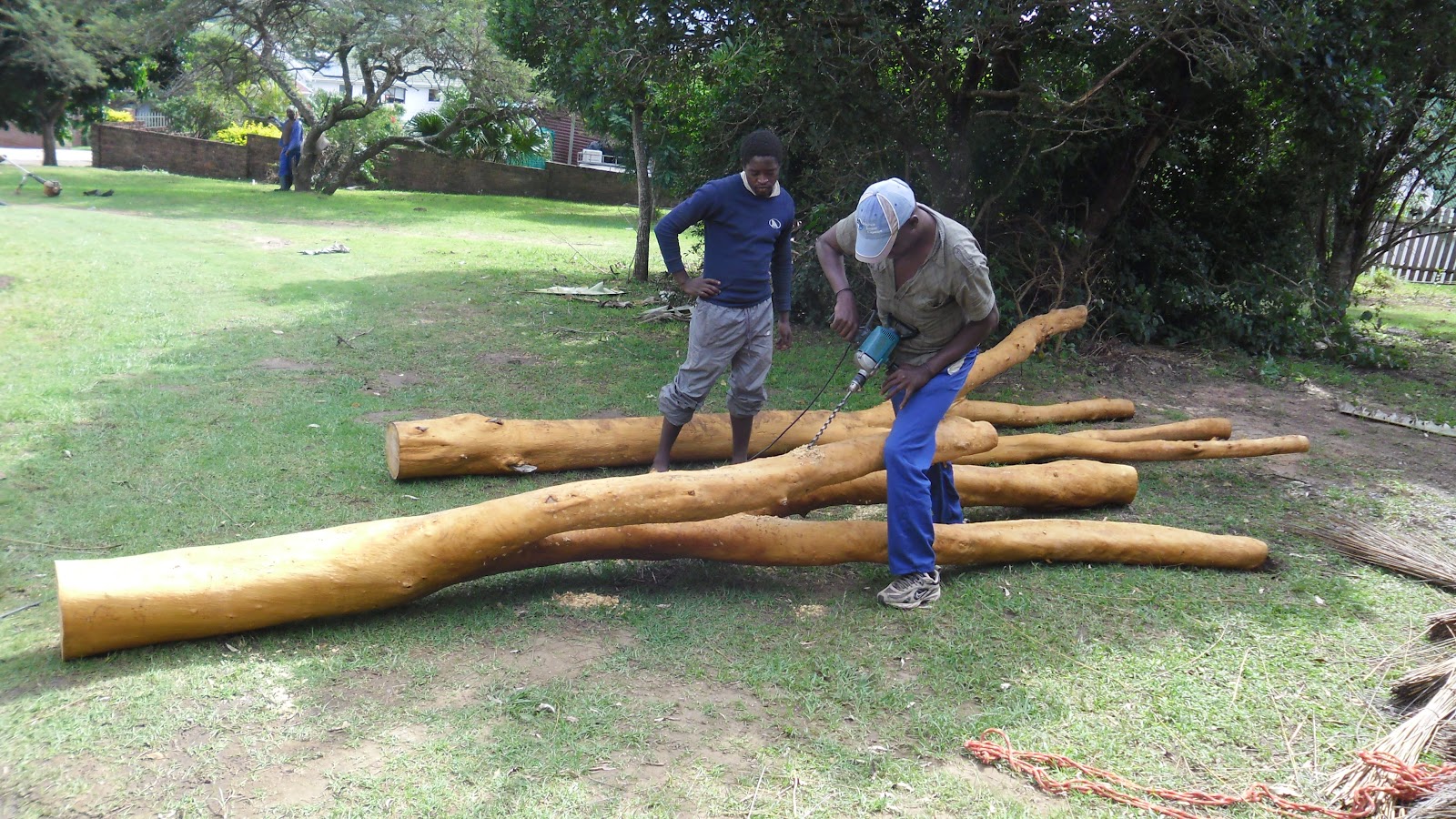 The Natural Look - A Guide to Incorporating Tree Trunks into Thatch ...
