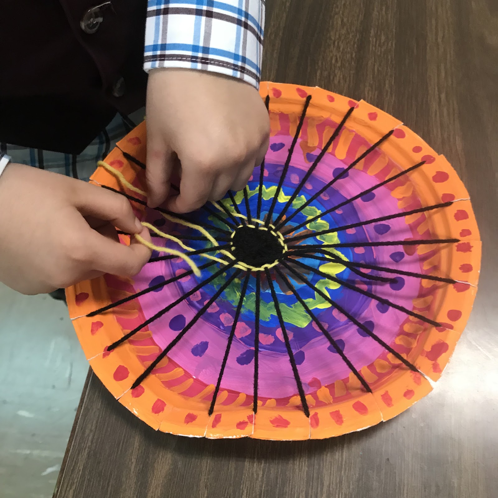 Elements of the Art Room: 3rd Grade Paper Plate Circle Weaving