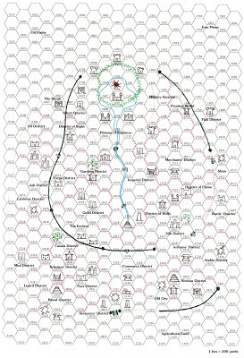 The City of Iron: Tear, City of God -- Finished Hex Map