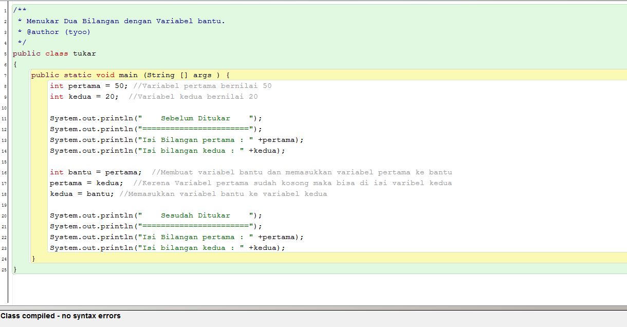 Algoritma Tukar Bilangan ~ KebunKode