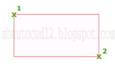 cara membuat rectangle, tips and trick - belajar autocad