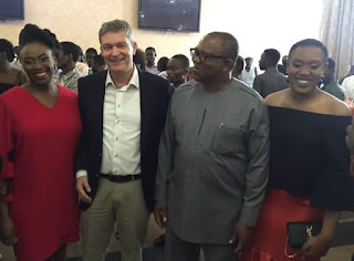 Peter Obi & His Beautiful Daughter Meet Chimamanda Adichie