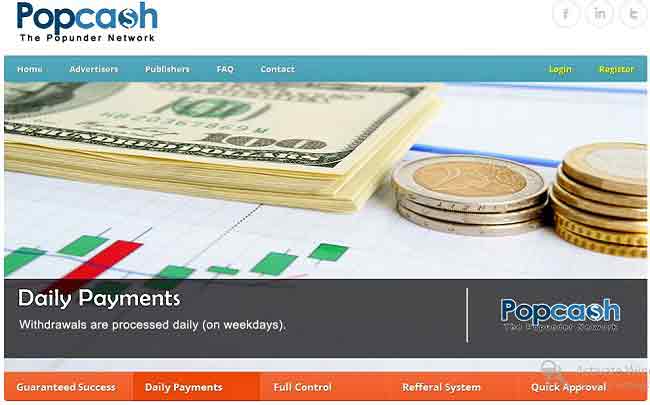 Step by step how to register popcash.net