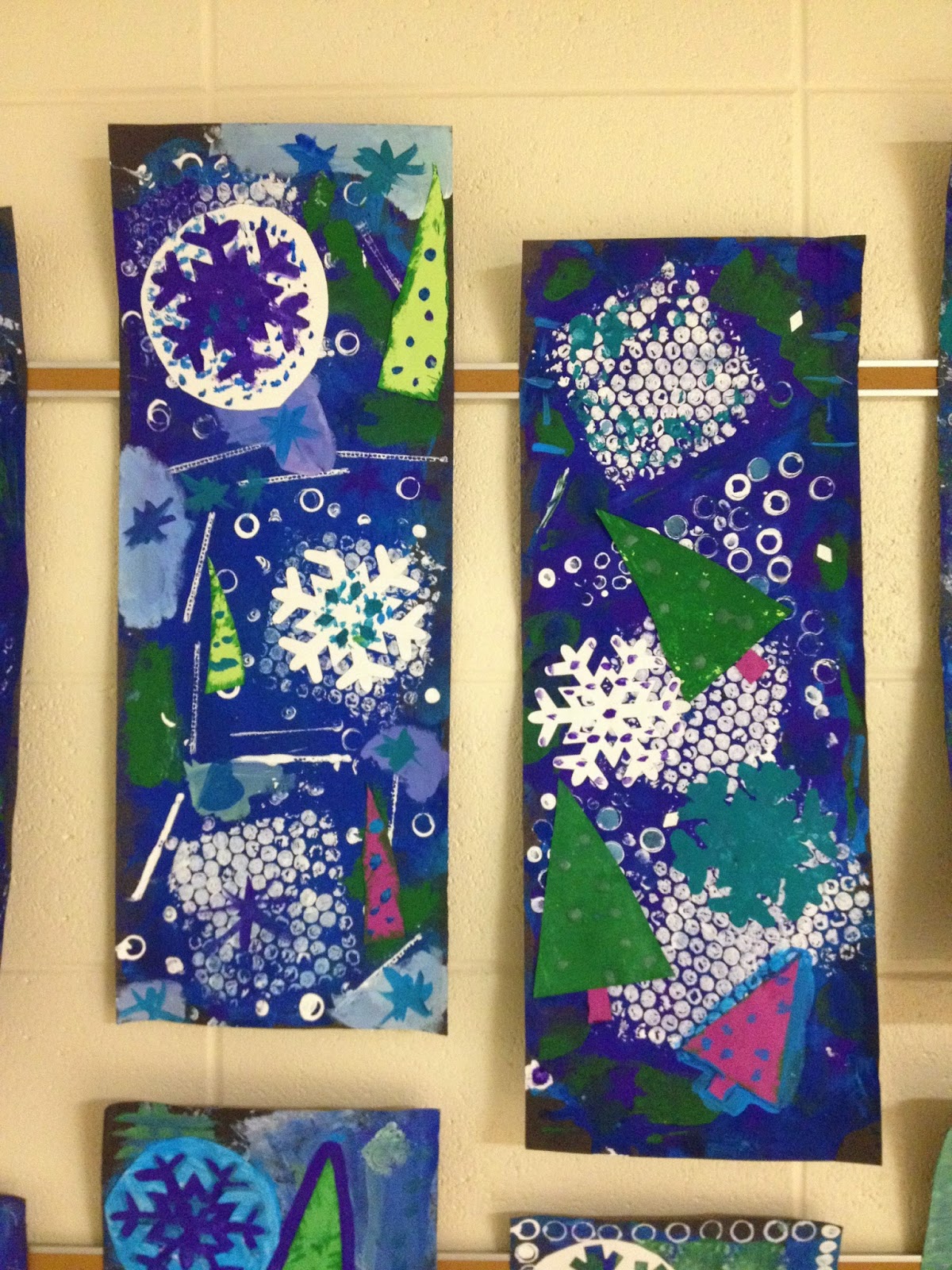 WHAT'S HAPPENING IN THE ART ROOM??: 5th Grade Winter Collages