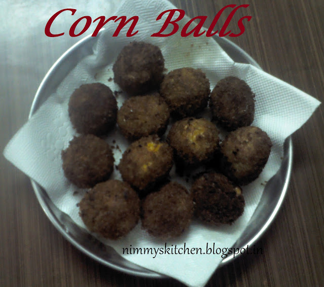 Nimmy's Kitchen: Cheesy Corn Balls