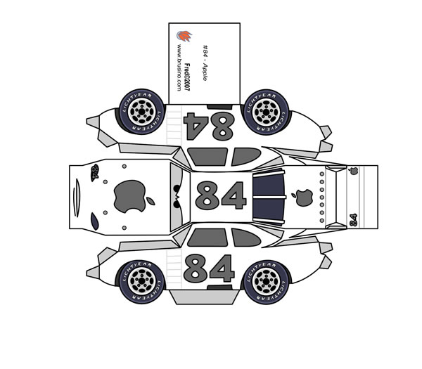 SP. Papel Modelismo: PaperCraft - Carros Disney - Apple