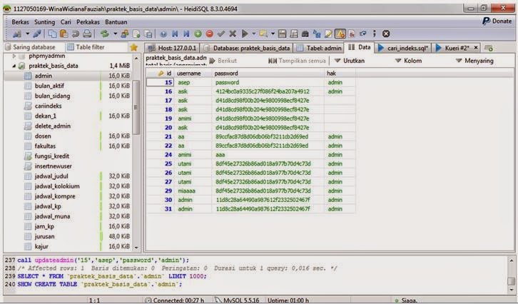 Dunia Digital: Tutorial Membuat Prosedur dan Fungsi pada HeidiSQL