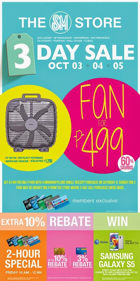 Manila Shopper: SM Malls 4-day SALE : Oct 3-6 2014